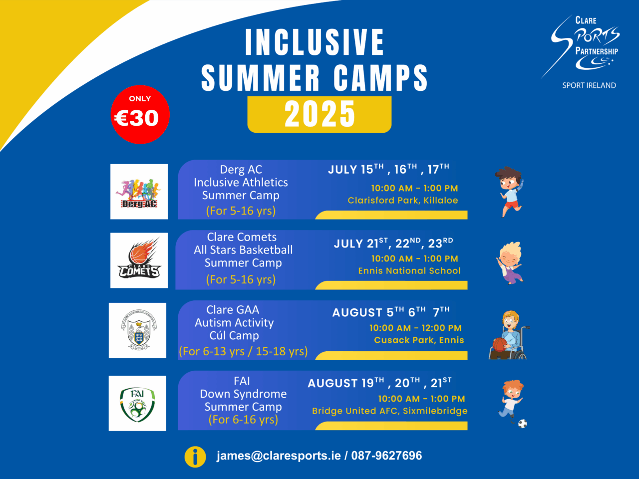 Inclusive Summer Camps | Clare Sports
